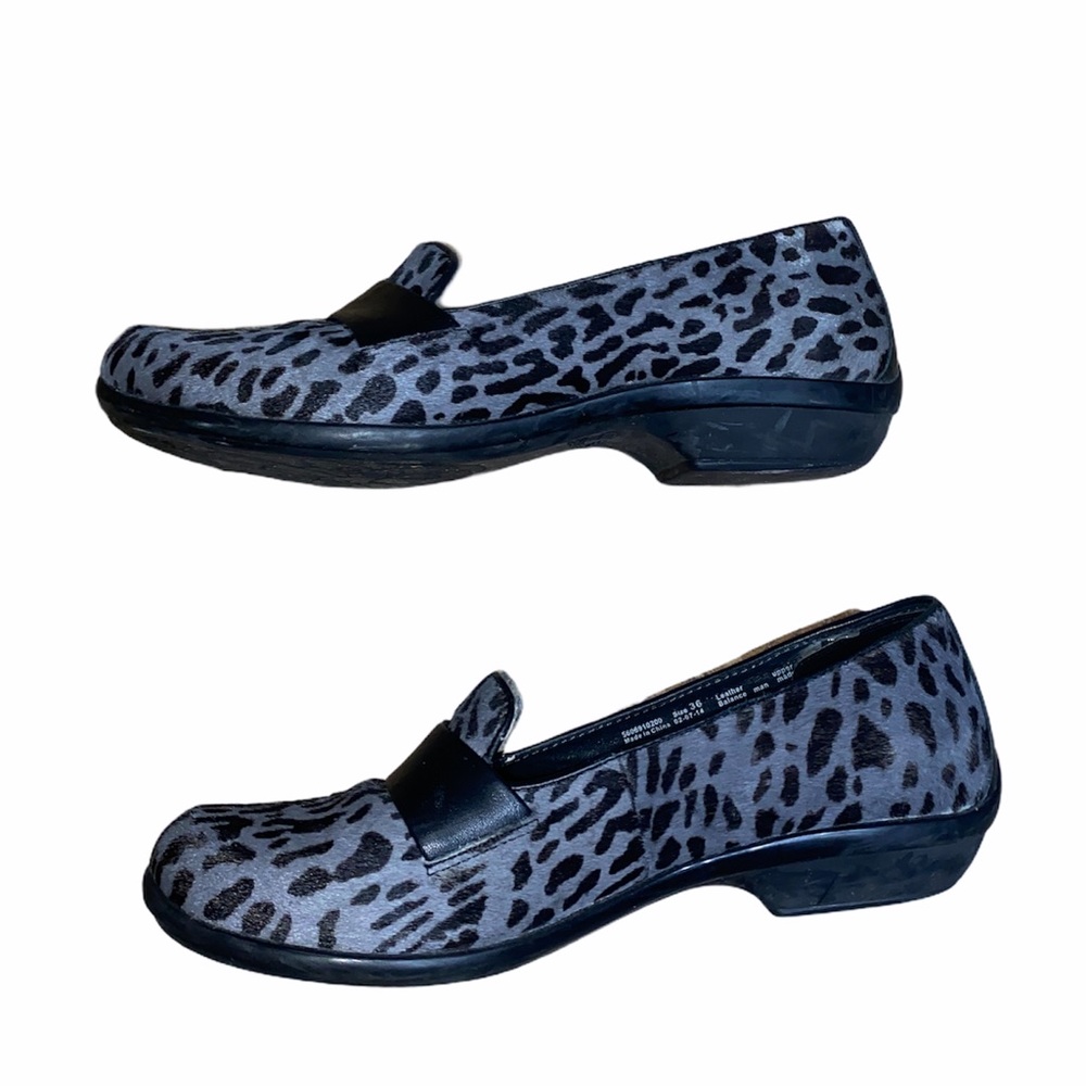 Dansko Oksana Animal Print Calf Hair Loafers Sz 6 - Gem